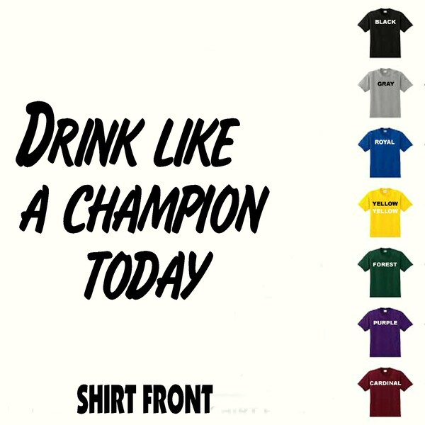 Drink Like a Champion Today Svg - Etsy
