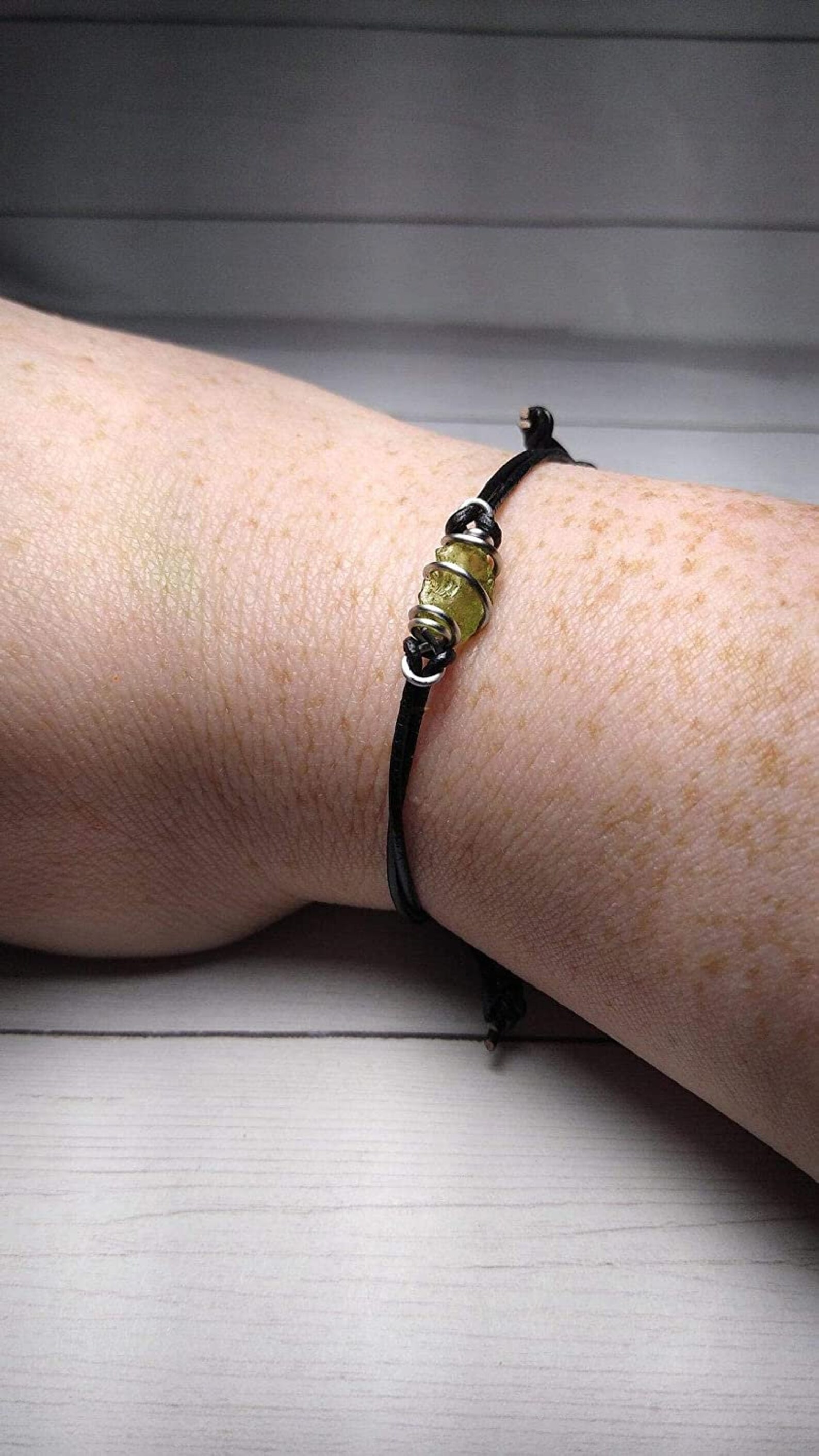Genuine Raw Libyan Desert Glass Wire Wrapped Cage Bracelet - Etsy