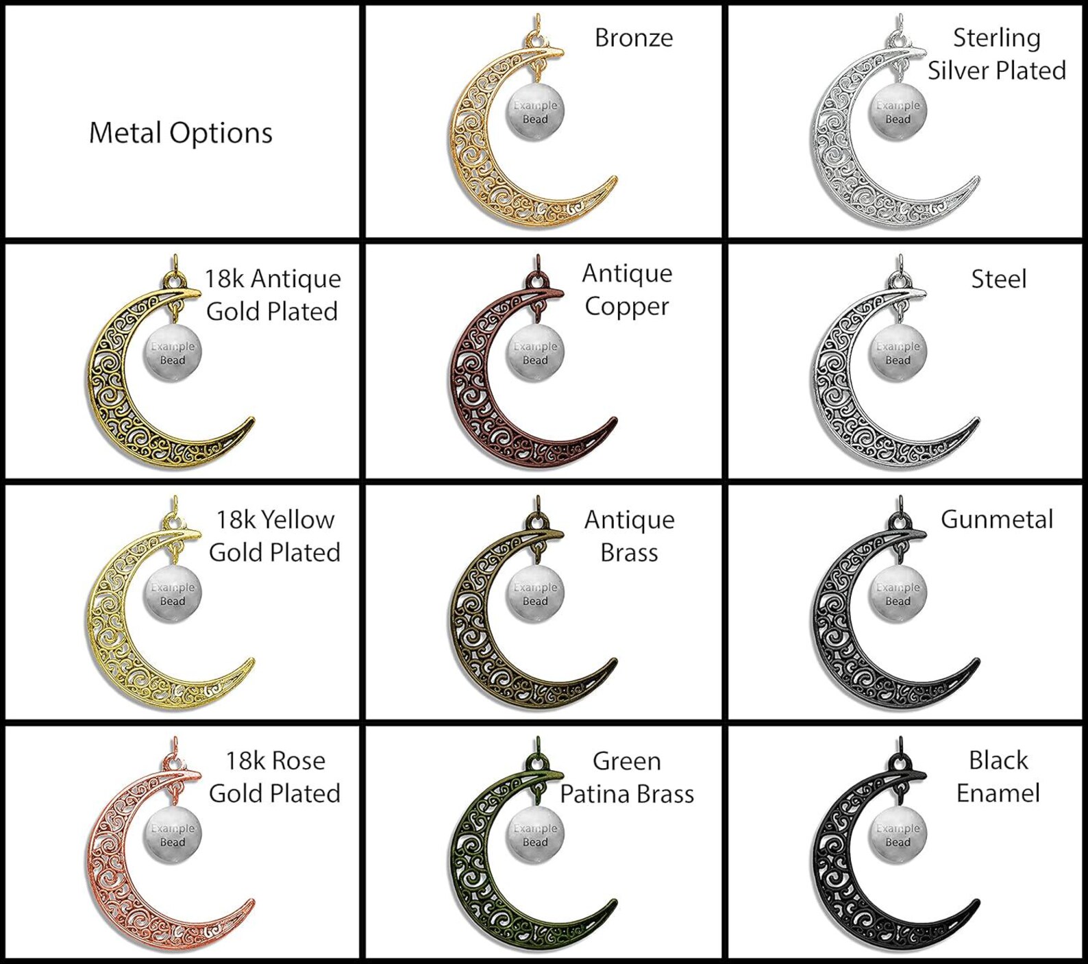 Trans Pride Blue Pink Quartz Point in Celtic Crescent Moon Pendant ...