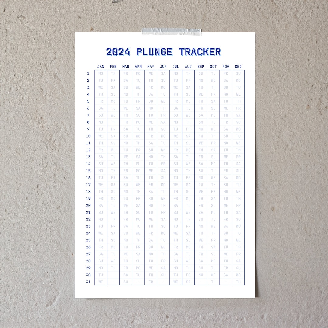 Cold Plunge Habit Tracker: Ice Bath Poster (A4 Digital Download) - Etsy