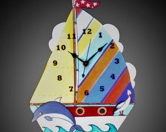 Sail Boat Clock - Etsy