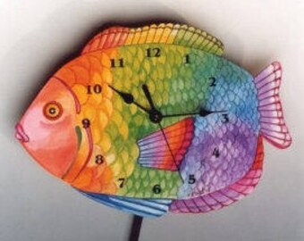 Fish clock | Etsy