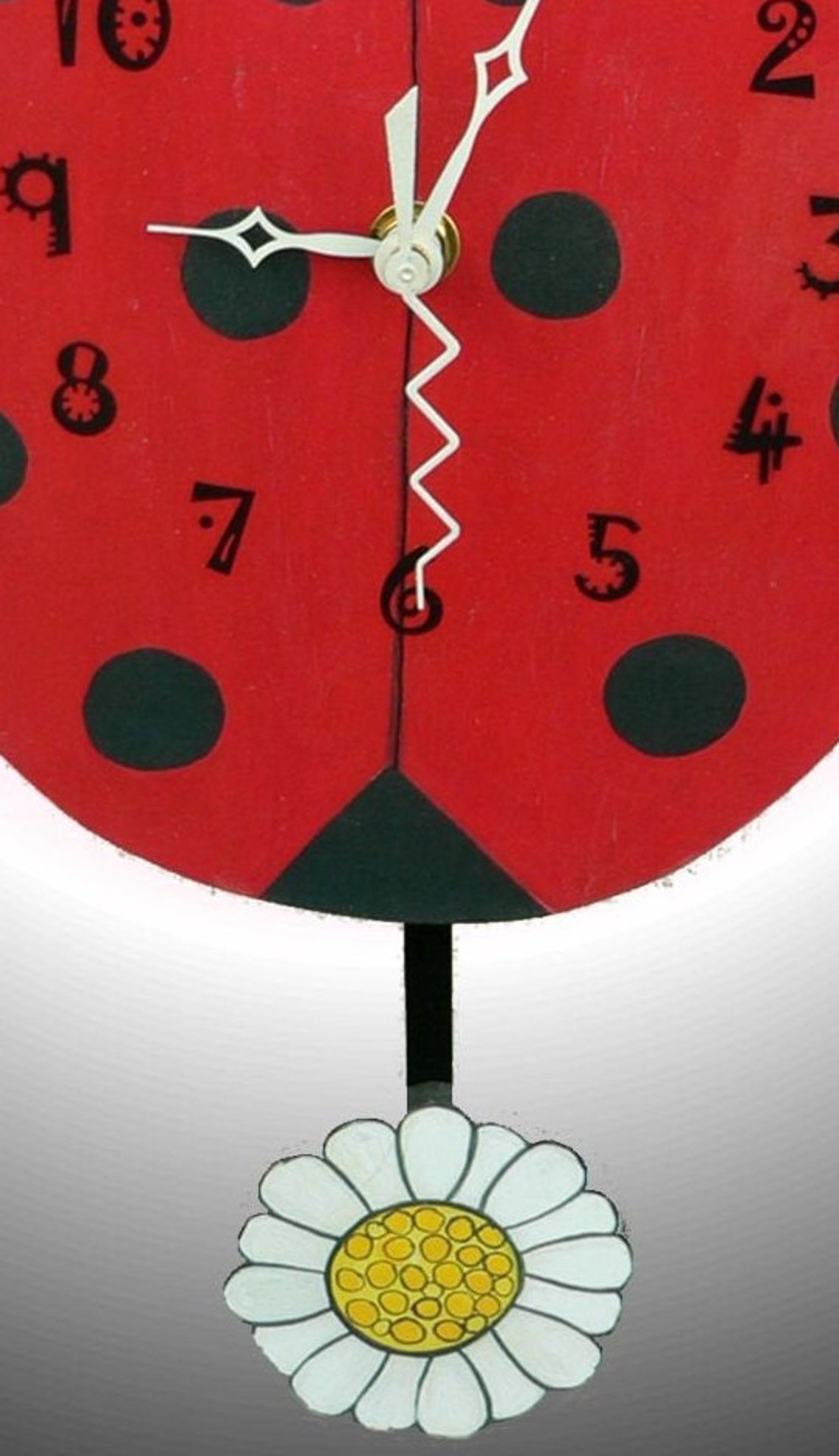LADY BUG Pendulum Clock With Daisy Pendulum - Etsy