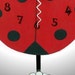 LADY BUG Pendulum Clock With Daisy Pendulum - Etsy