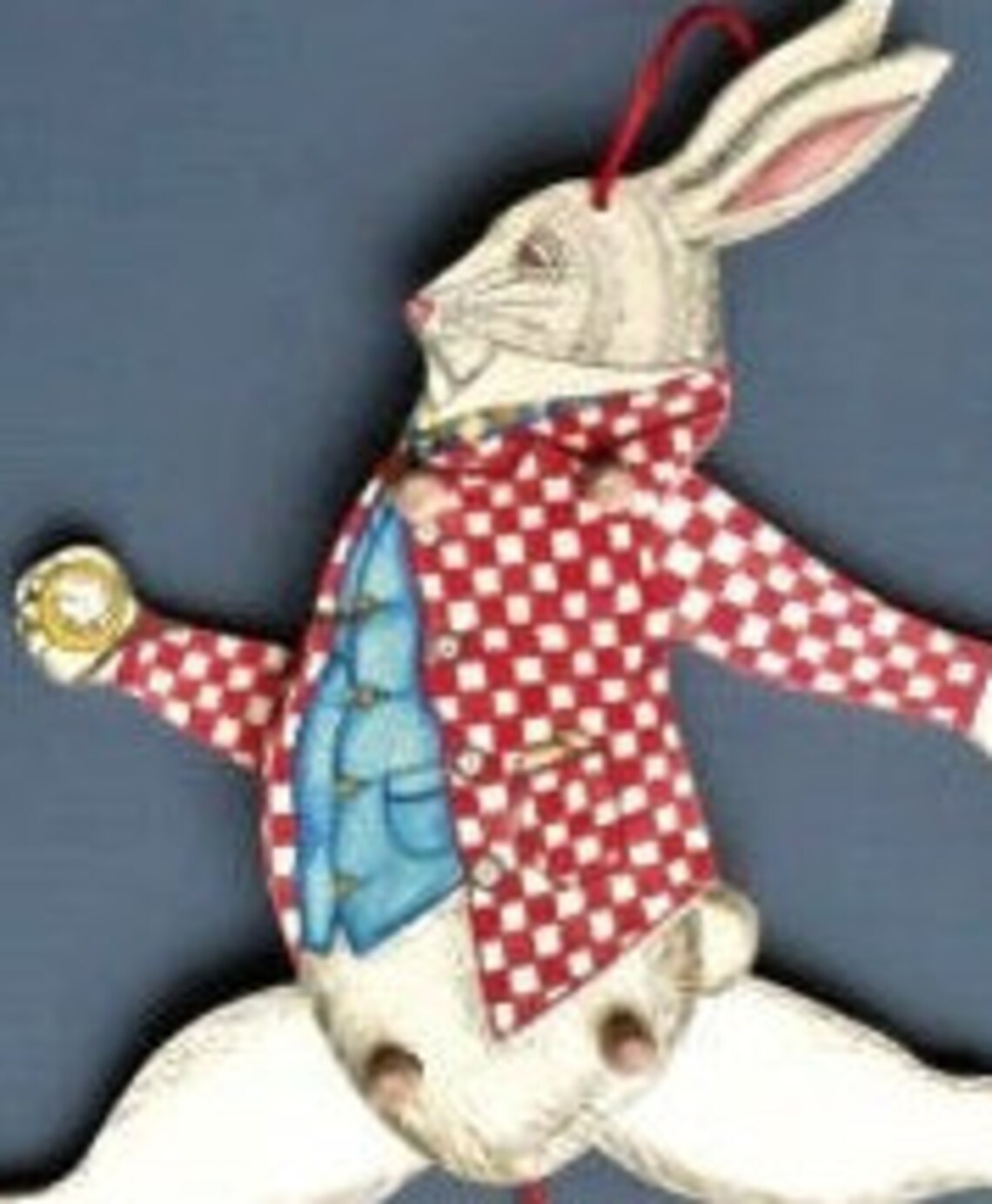 The White Rabbit Jumping Jack Wooden Pull Puppet Toy - Etsy