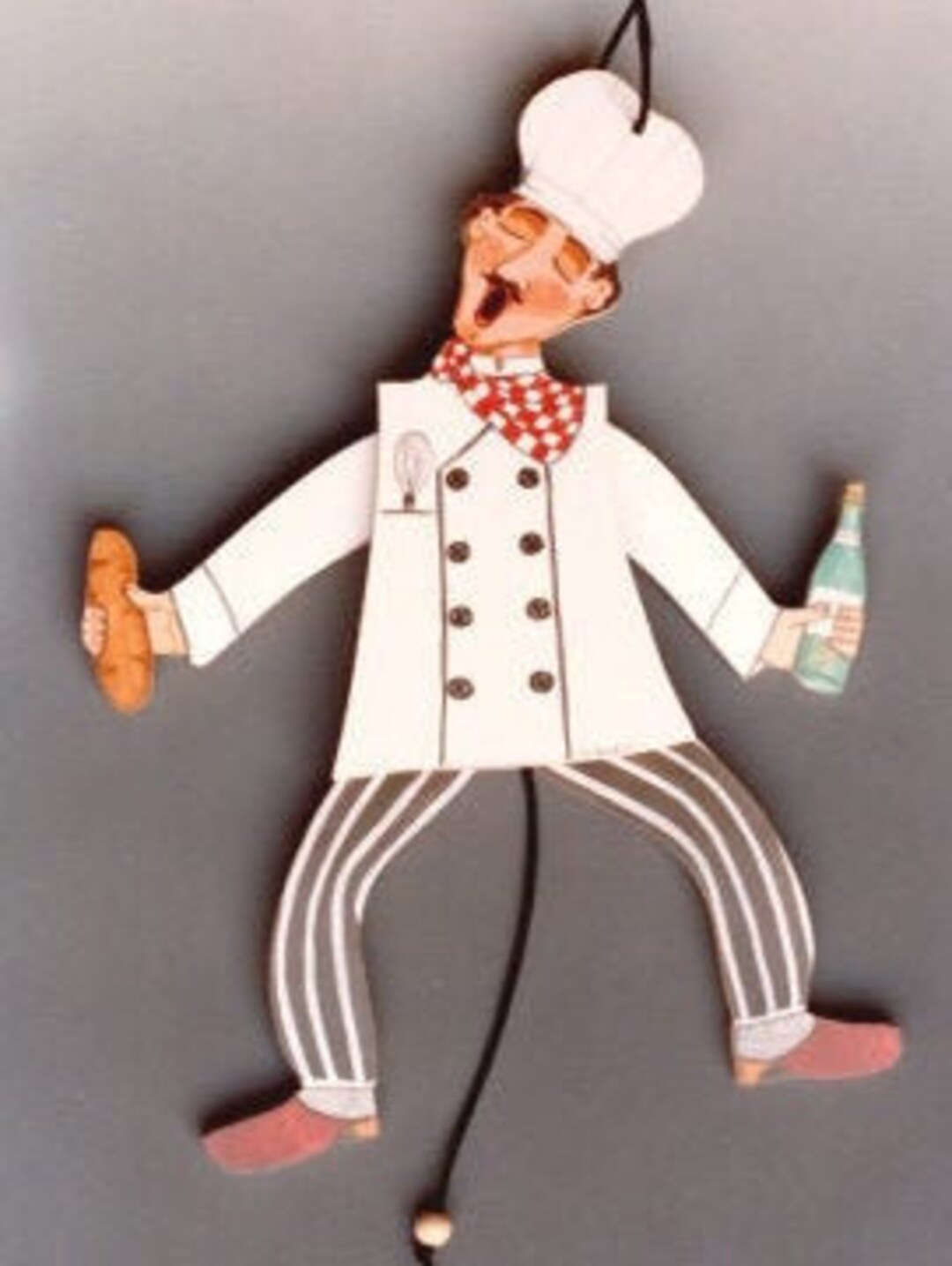 Singing Chef Jumping Jack Puppet: Unique Kitchen Decor - Etsy