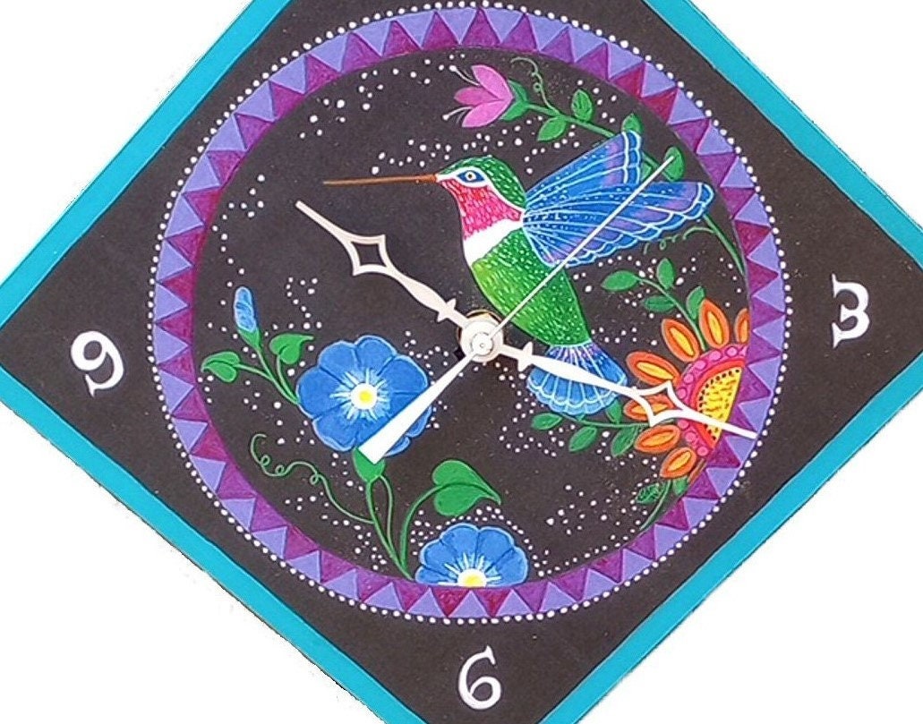 Hummingbirds Dream Garden Pendulum Clock With Flying Hummingbird ...