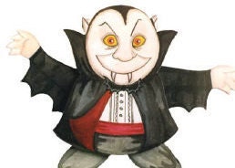 Dancing Vampire Jumping Jack Pull String Articulated Puppet Halloween ...