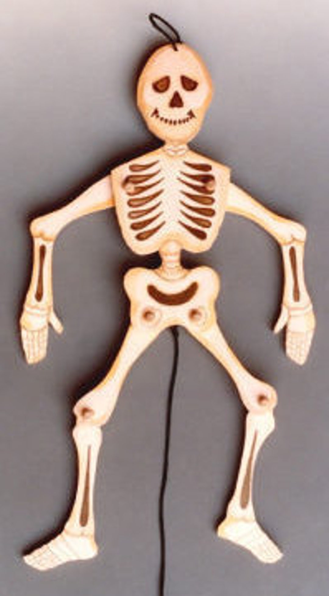 Halloween Dancing Skeleton Jumping Jack Pull String Puppet Articulated ...
