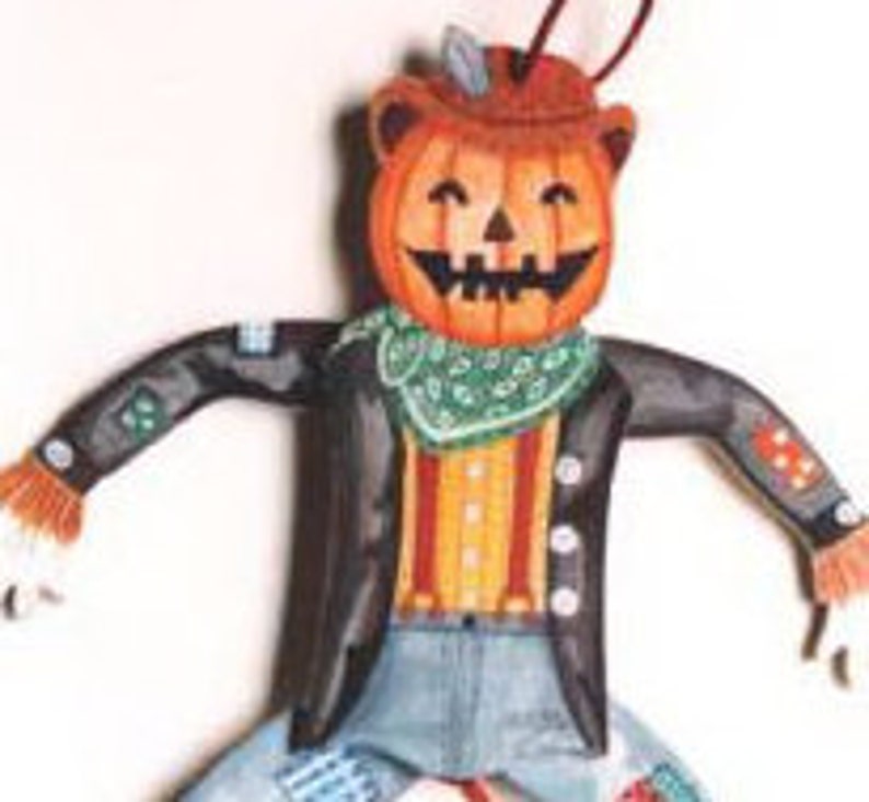 Halloween Scarecrow Pumpkin Head Dancing Jumping Jack Pull - Etsy
