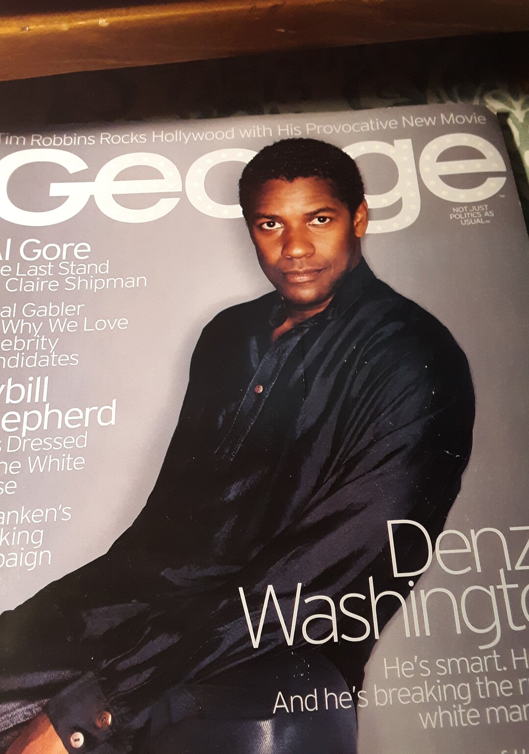 George Magazine Denzel Washington Jan.2000 - Etsy