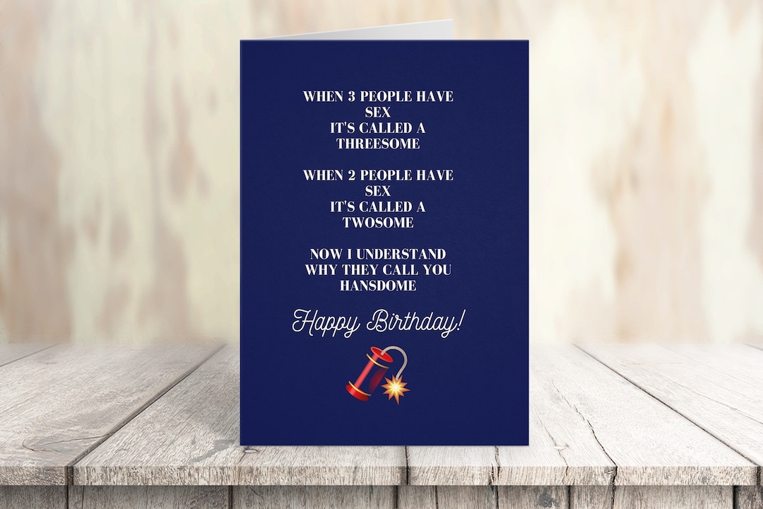 Offensive Birthday Card, Adult Birthday Greeting Card, Adult Birthday ...