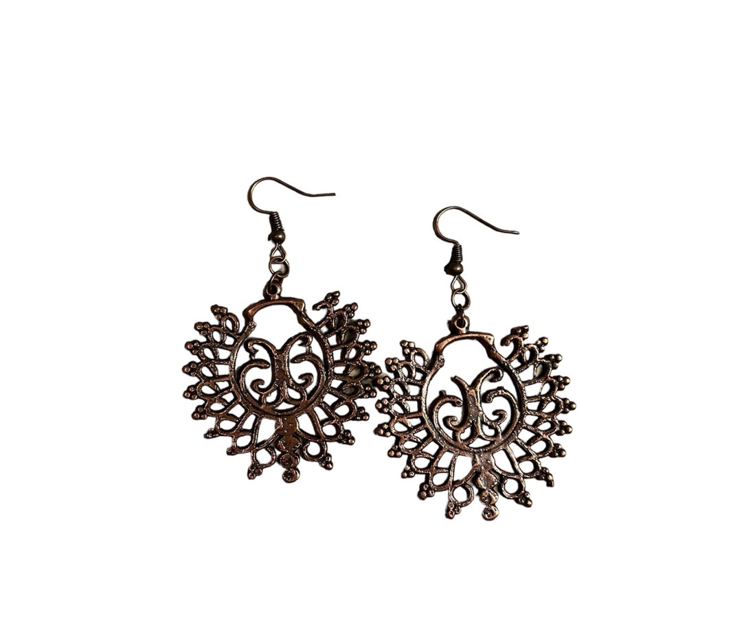 Fancy Antique Copper Gypsy Earrings Dangle Earrings Boho - Etsy Canada