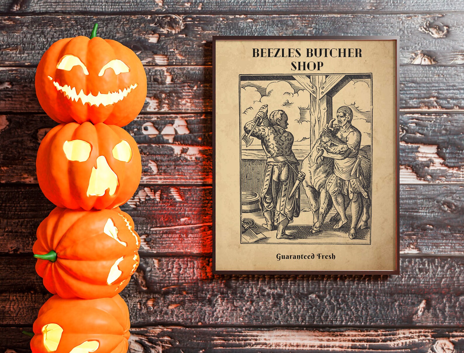 Set of 4 Halloween Instant Download, Halloween Party Signs, Scary Signs ...