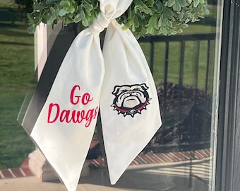 Custom Wreath Sash Wreath Sash Game Day Wreath Sash College Football ...