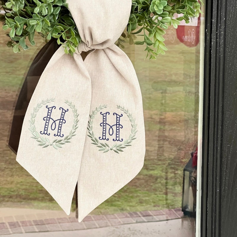 Monogram Wreath - Etsy