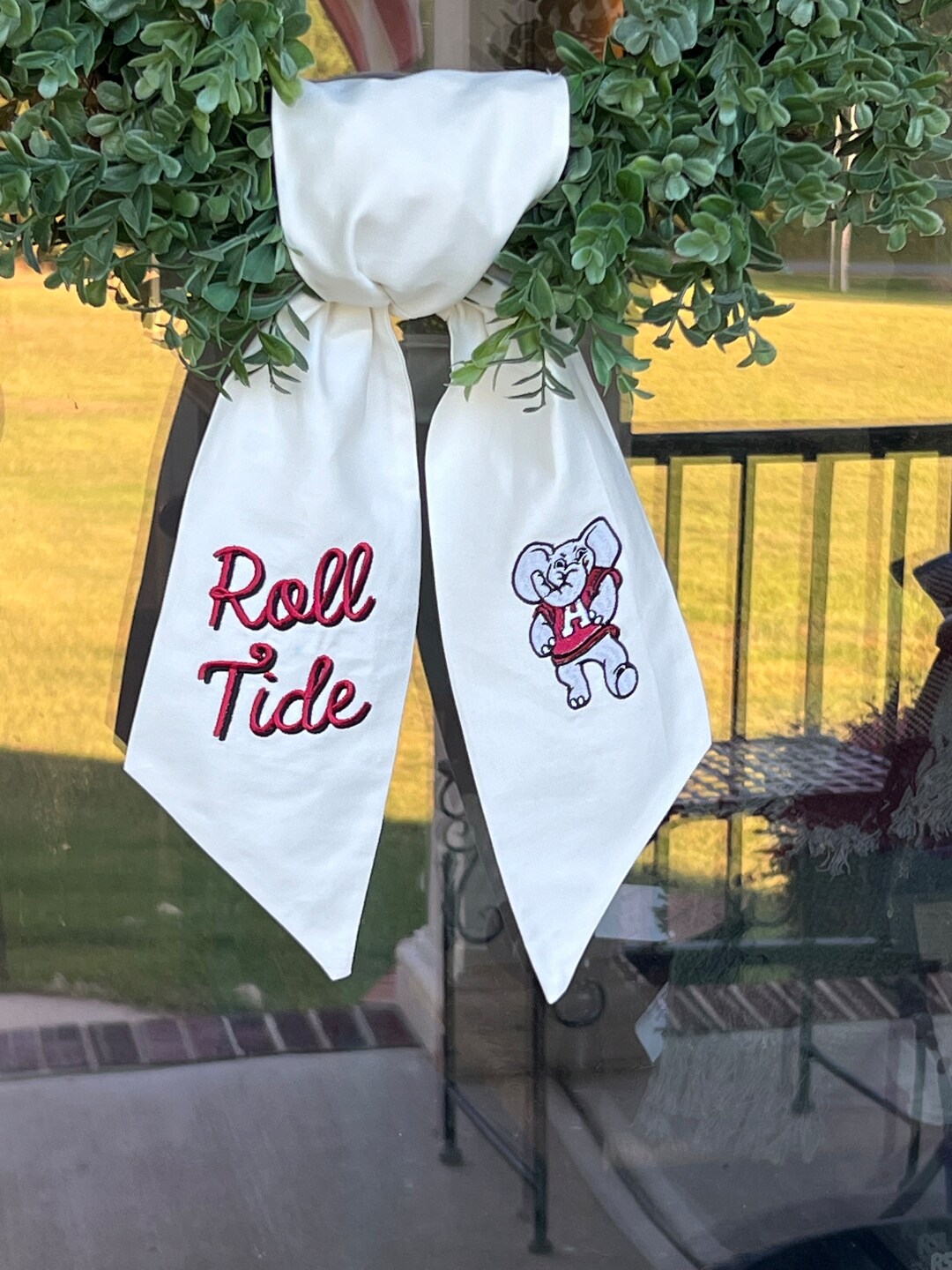 Elephant Wreath Sash | College Football Wreath Sash | Football Decor ...