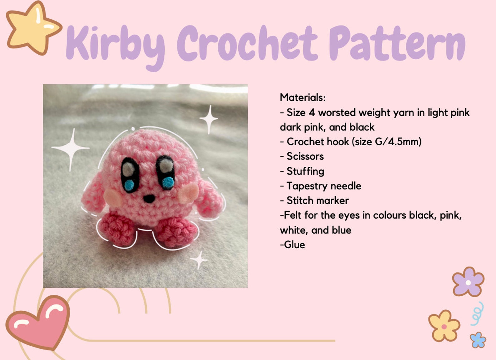 Kirby Crochet Pattern - Etsy