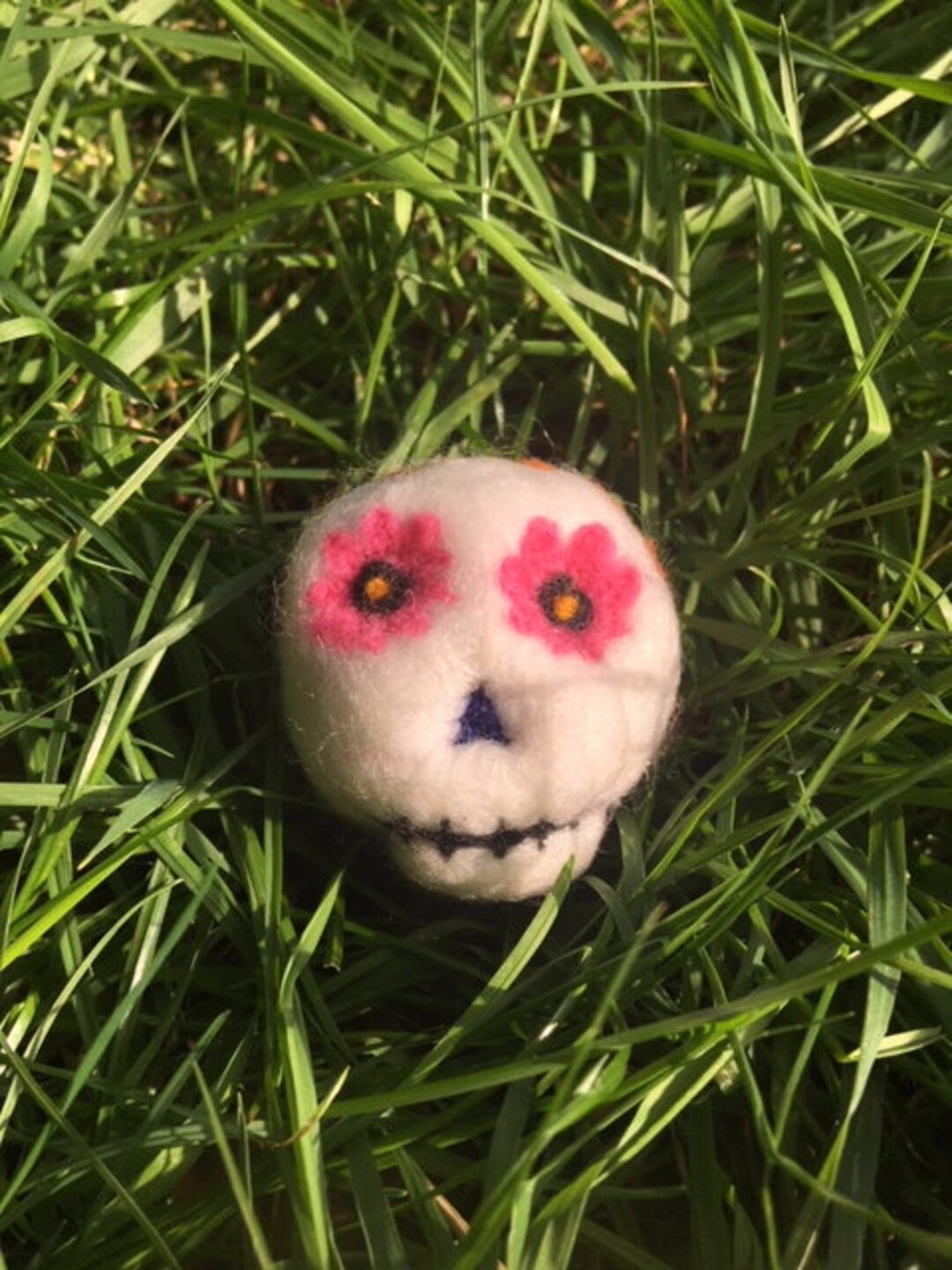 Needle Felted Sugar Skull Halloween Gift Day of the Dead - Etsy