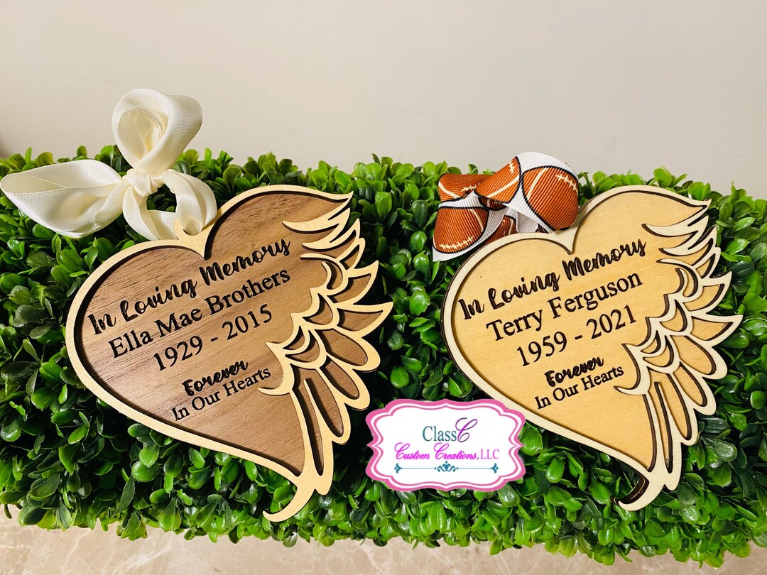 In Loving Memory Wooden Ornaments, Memorial Ornament, Christmas ...