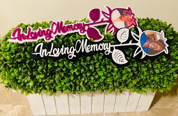 In Loving Memory of Rose Photo Memorial Gifts Acrylic Rose - Etsy