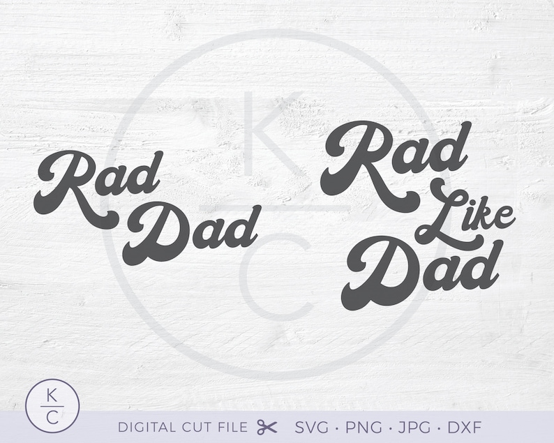 Rad Dad and Rad Like Dad Svg Dad and Son Shirts Father's | Etsy