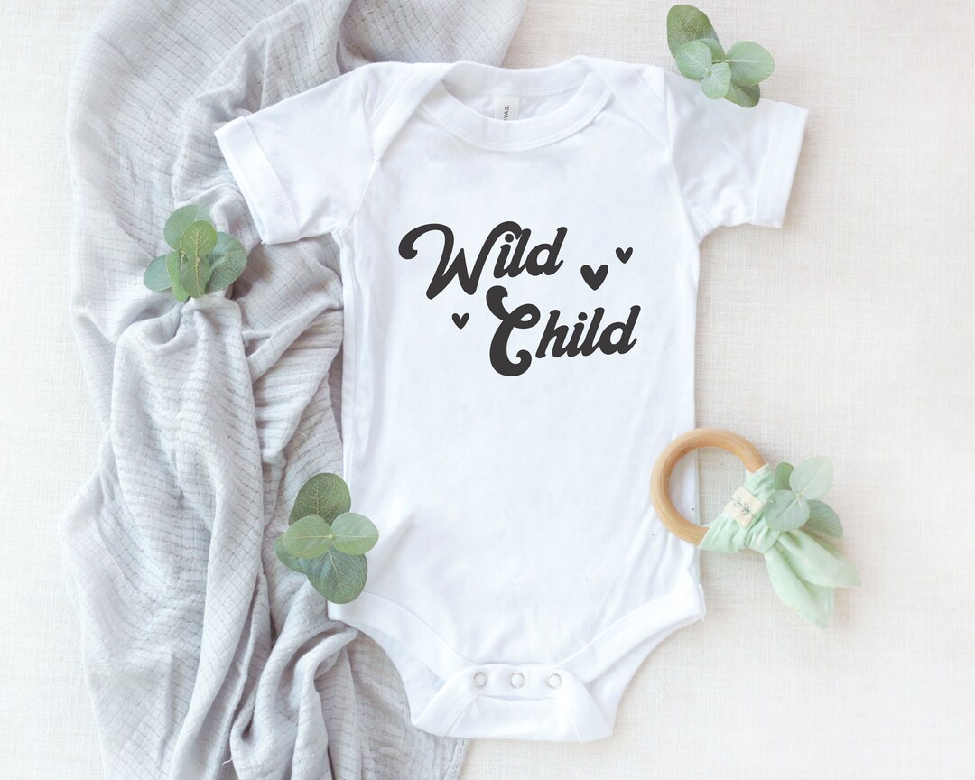 Wild Child SVG, Newborn Svg, Onesie Svg, Baby Shower Svg, Baby Quote ...