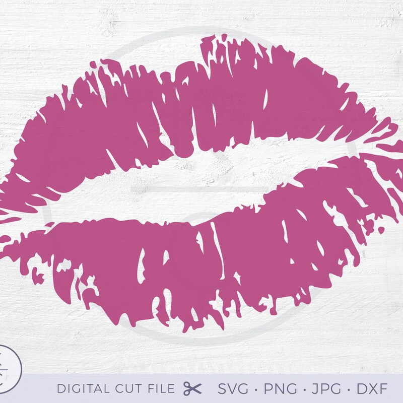 Distressed Lips Svg - Etsy