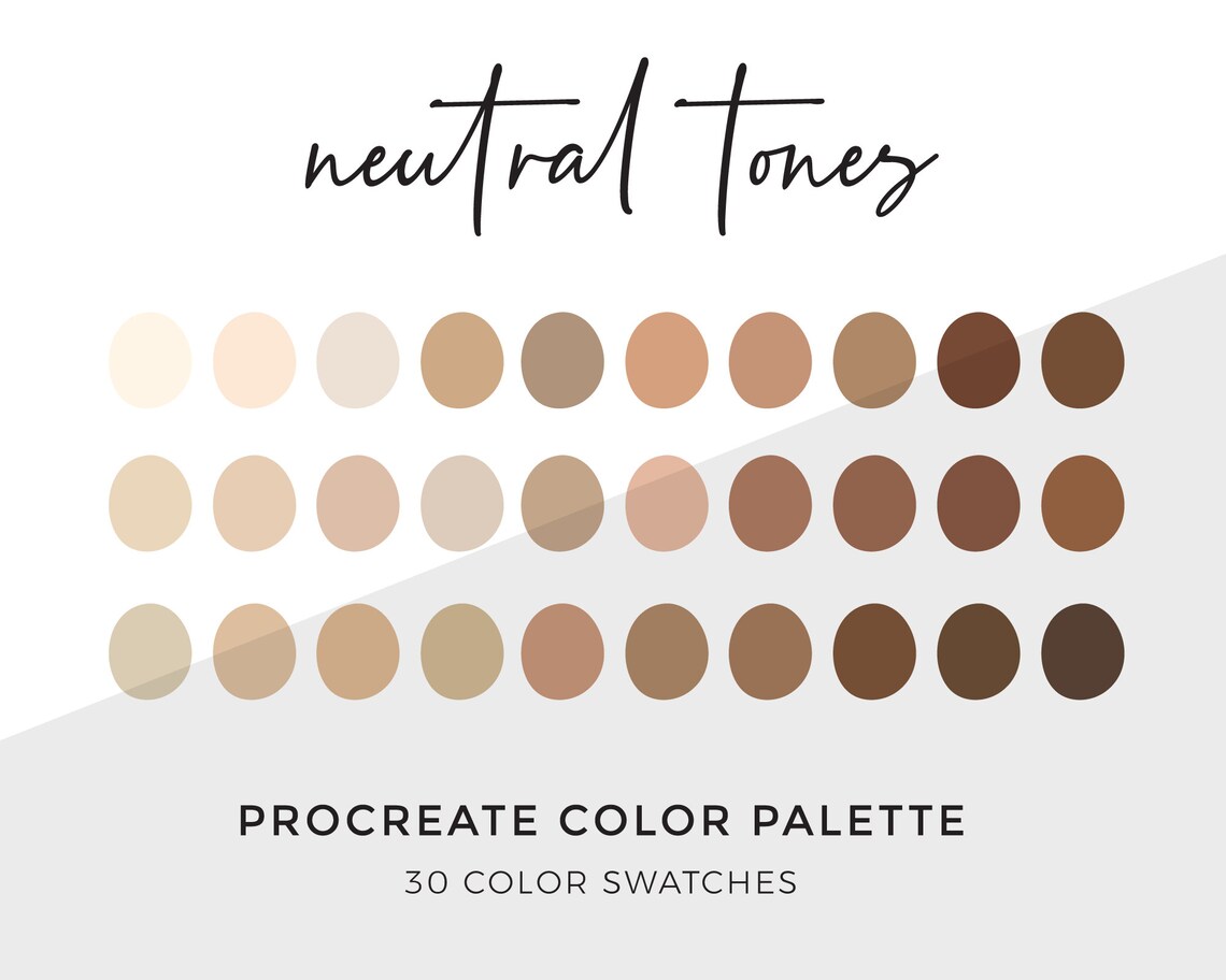 Neutrals Procreate Color Palette Color Swatches Procreate - Etsy