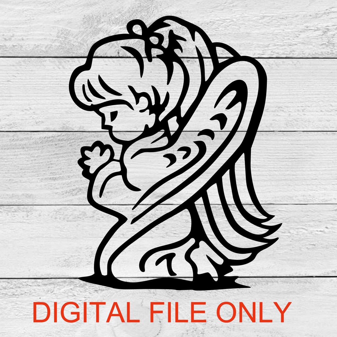 Memorial Praying Girl SVG - Etsy