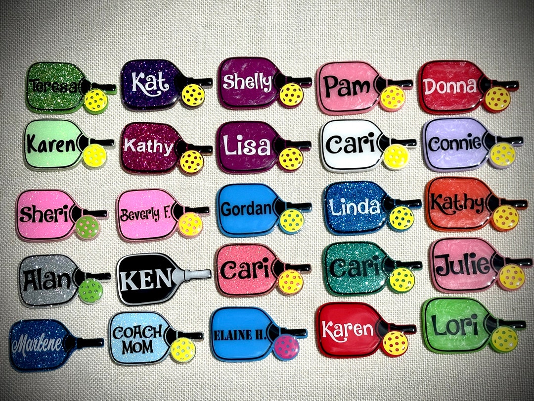 Pickleball Name Tags/pins - Etsy