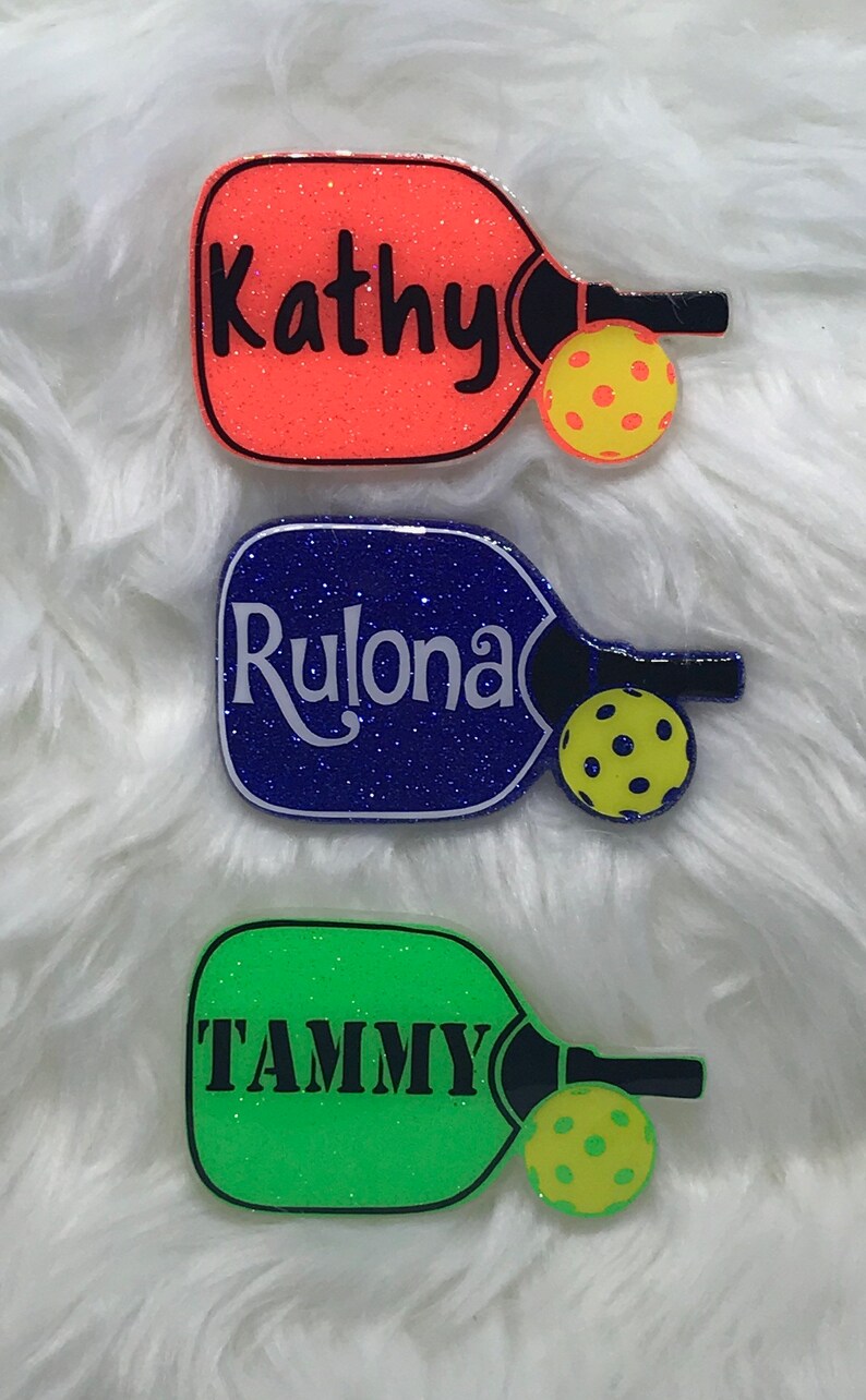 Pickleball Name Tags/pins - Etsy