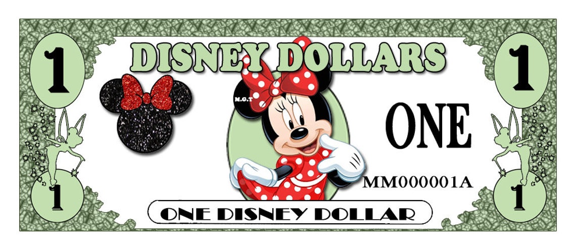 Minnie Mouse Disney Dollars Instant Download Good Behaviour | Etsy