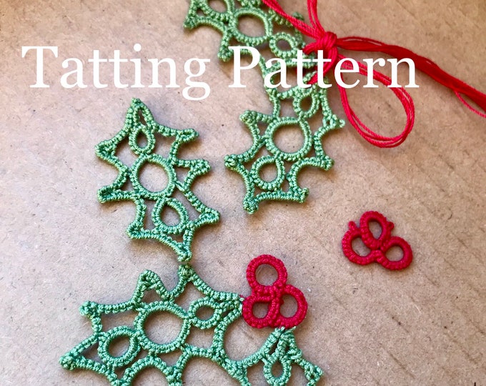PDF Tatting Pattern - Holly Leaves and Berries - Etsy
