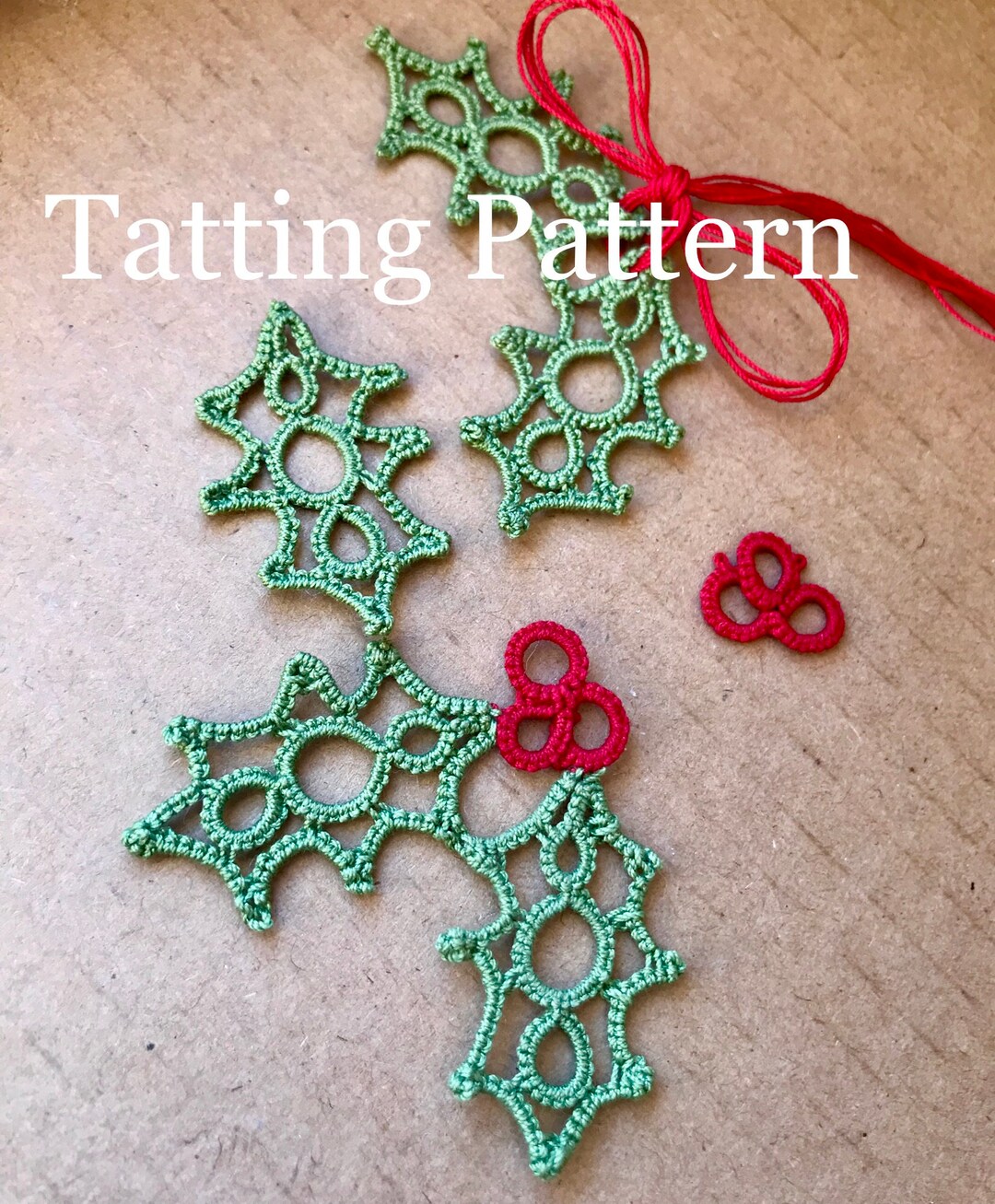 PDF Tatting Pattern - Holly Leaves and Berries - Etsy