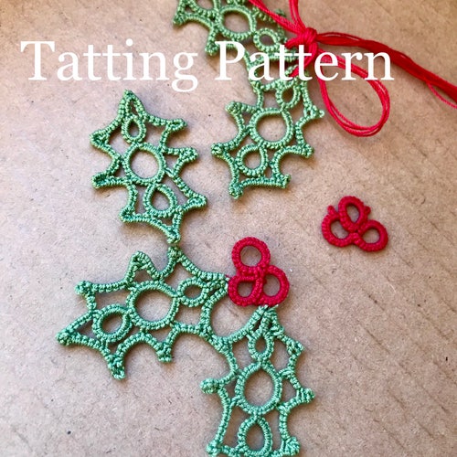 PDF Tatting Pattern Holly Leaves and Berries - Etsy