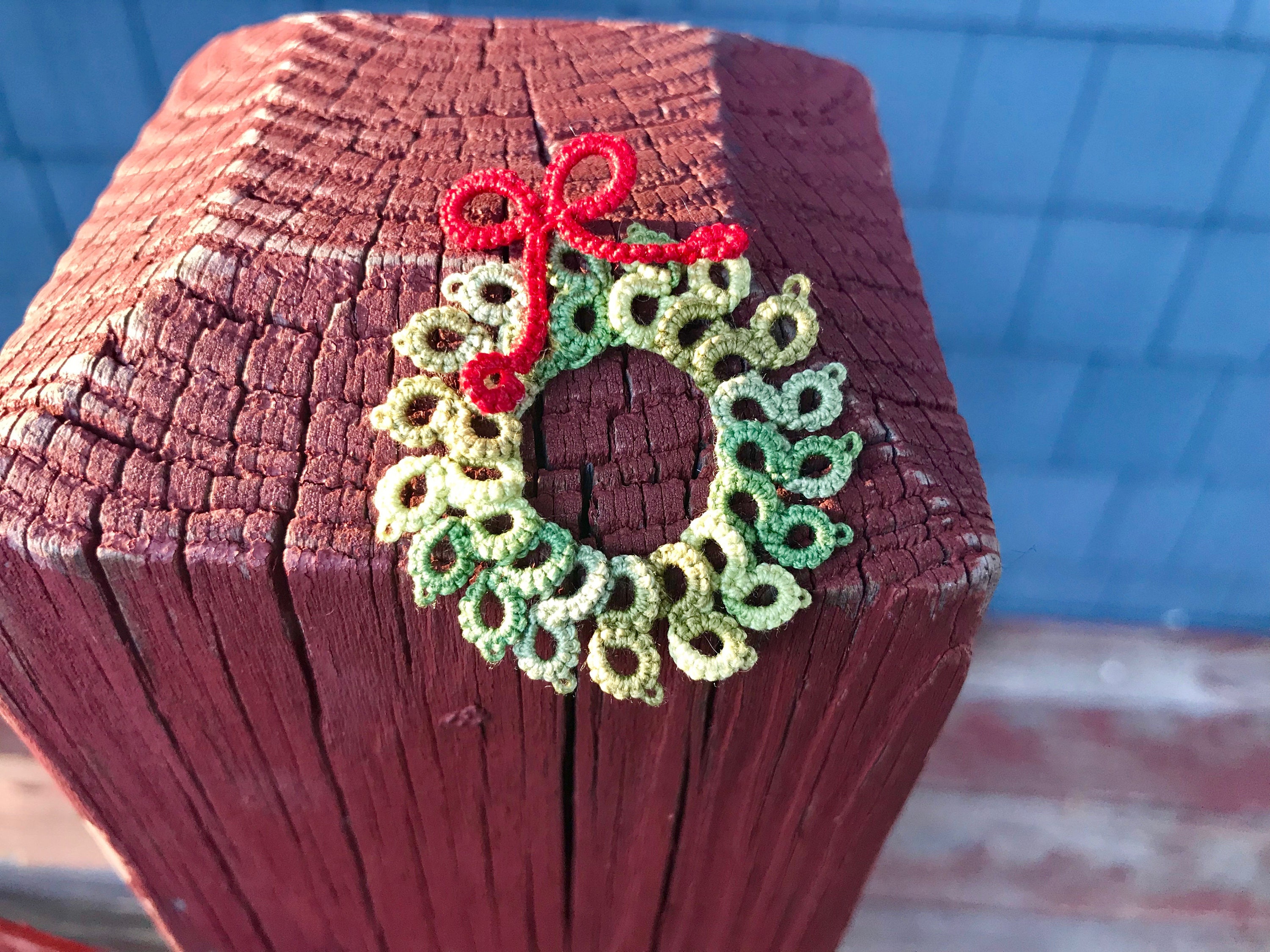 PDF Tatting Pattern- Holiday Wreath With Bow - Etsy