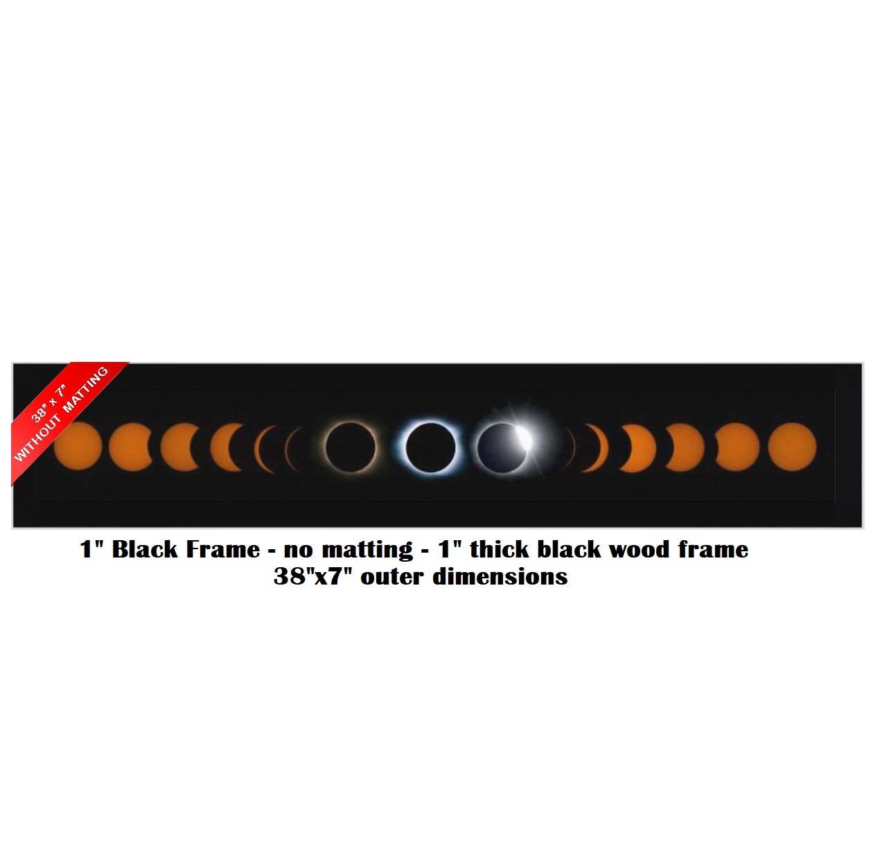 Framed Solar Eclipse Photo Collage With Phases Through Totality - Etsy