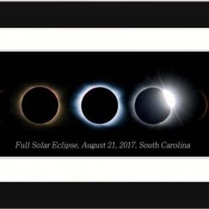 Framed Solar Eclipse Photo Collage With Phases Through Totality - Etsy