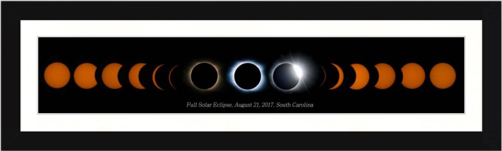 Framed Solar Eclipse Photo Collage With Phases Through Totality - Etsy