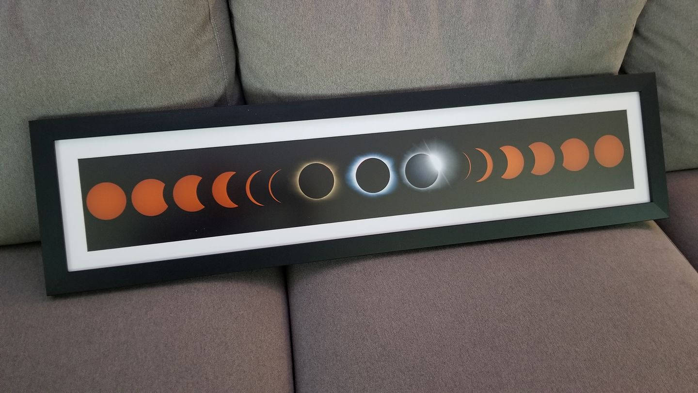 Framed Solar Eclipse Photo Collage With Phases Through Totality - Etsy