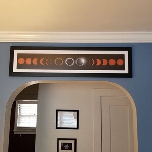 Framed Solar Eclipse Photo Collage With Phases Through Totality - Etsy