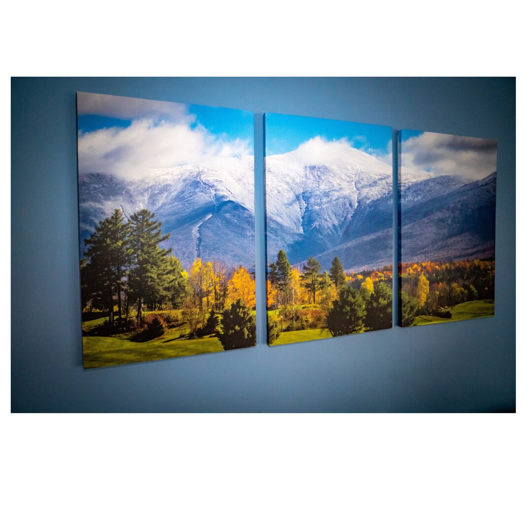 Mount Washington, Giant Three Canvas Split (triptych With Three Canvas ...