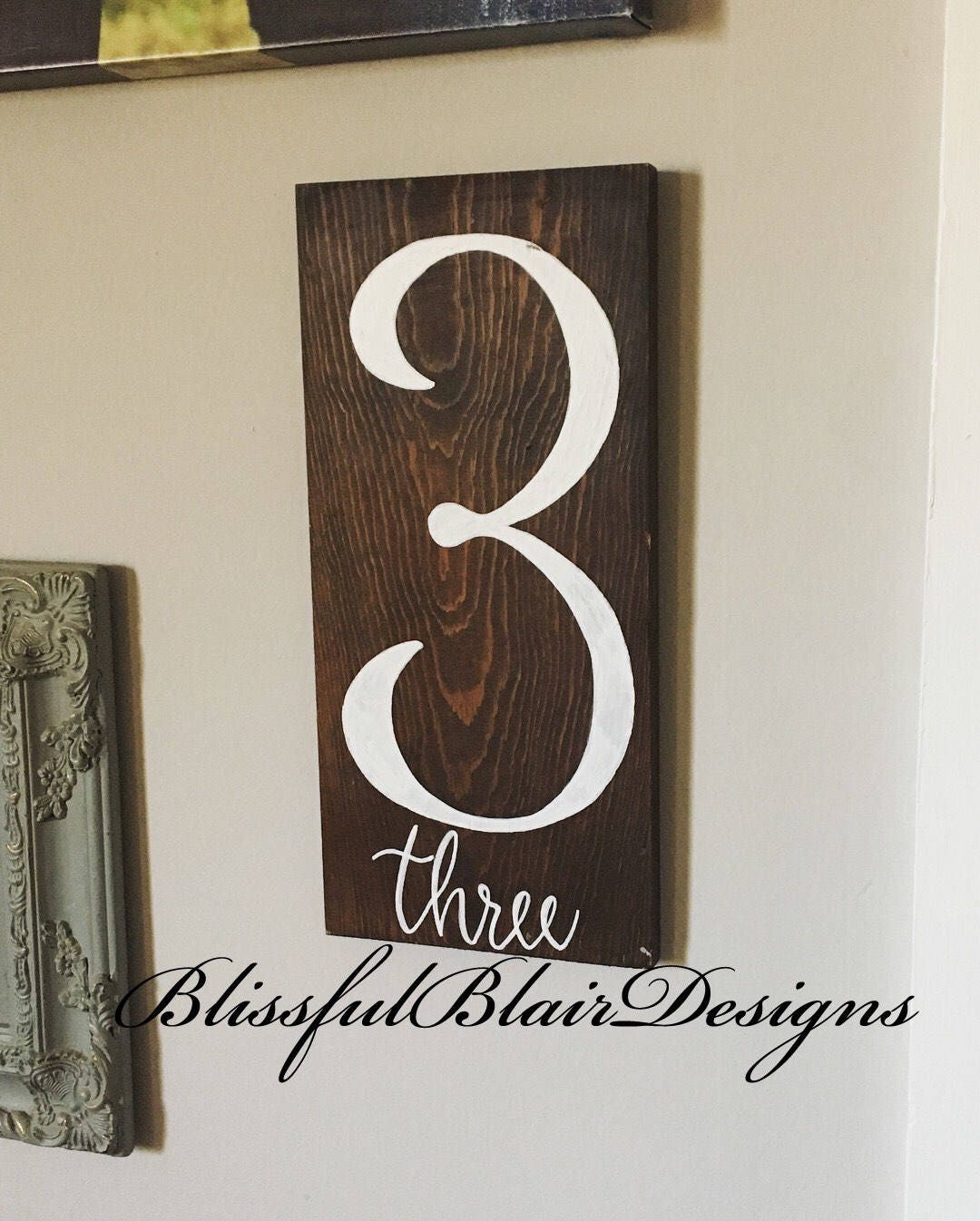 Family Number Sign Wooden Sign Number Sign Farmhouse Sign - Etsy