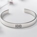 ADHD Awareness Bangle, Cuff Bracelet - Etsy