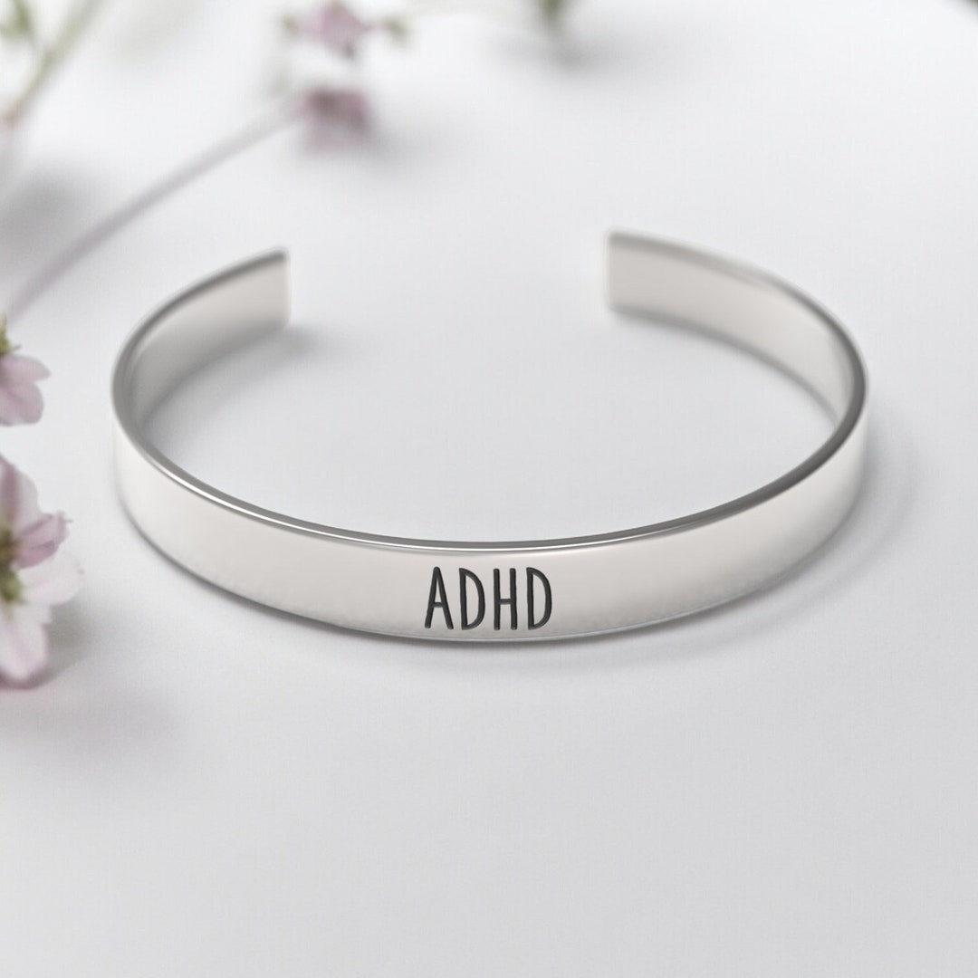 ADHD Awareness Bangle, Cuff Bracelet - Etsy