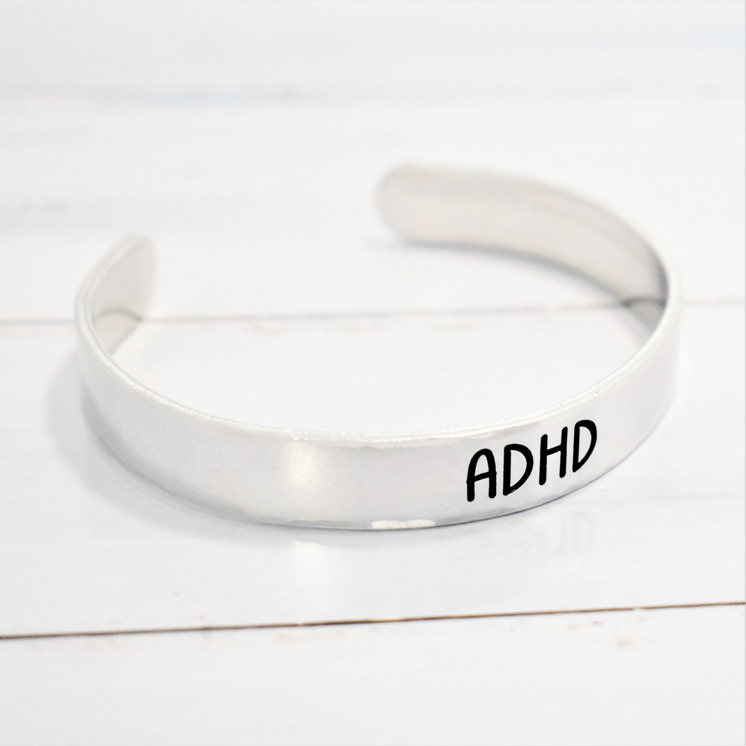 ADHD Awareness Bangle Cuff Bracelet - Etsy