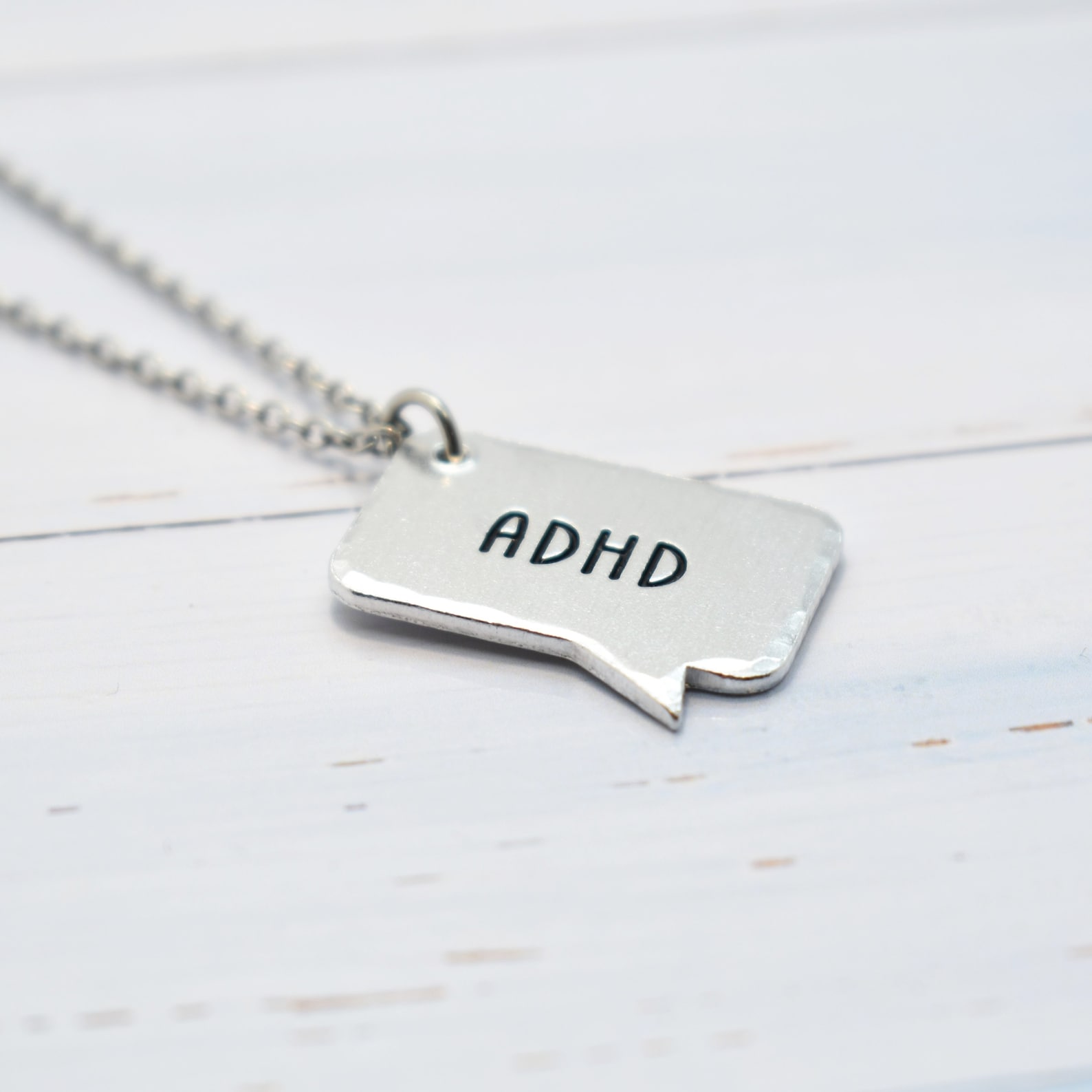 ADHD Awareness Necklace Speech Bubble Quote Necklace - Etsy