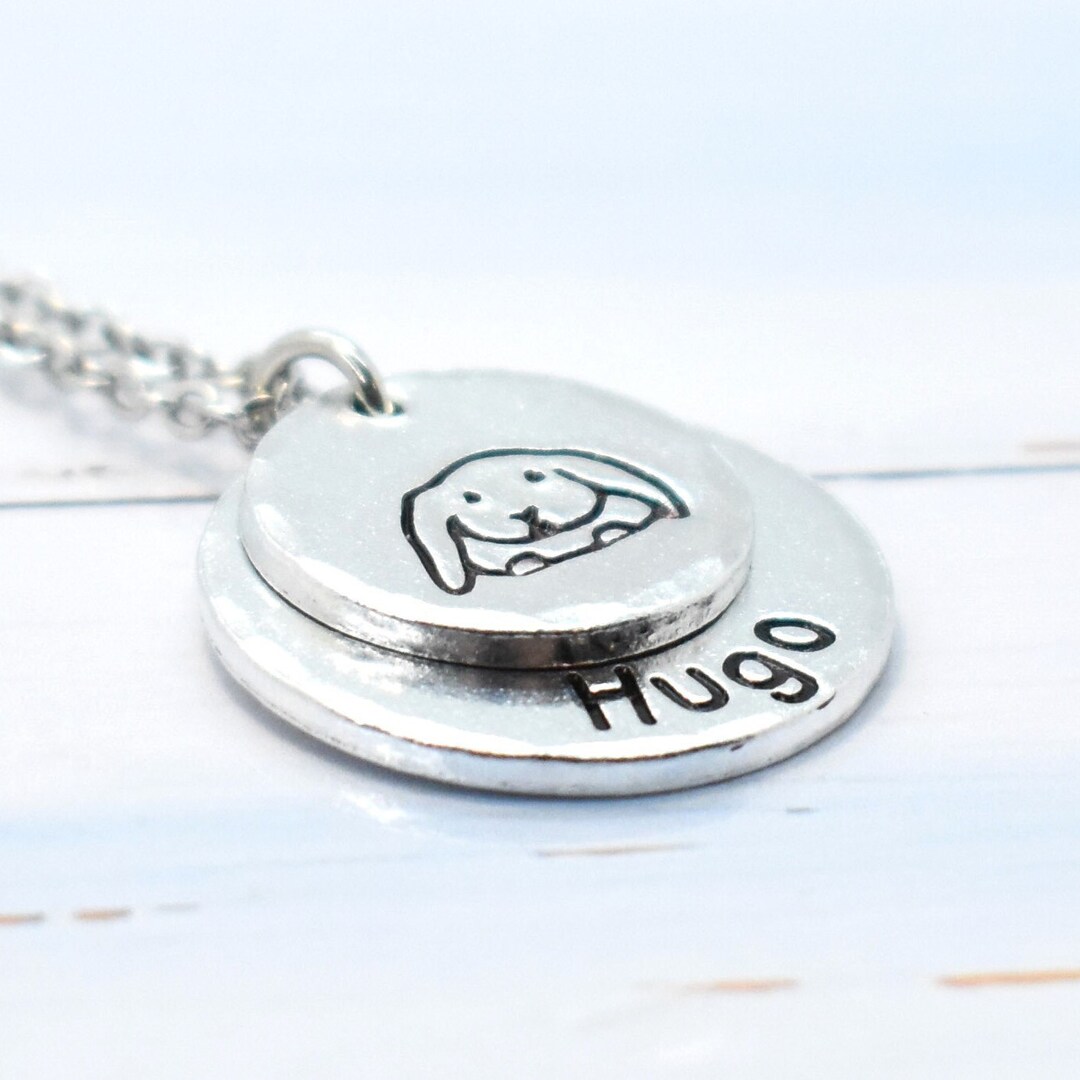 Rabbit Necklace, Personalised, Pet Necklace, Memorial Necklace, Rip ...