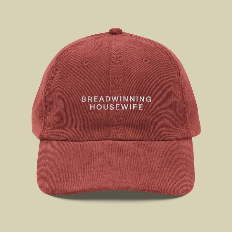 Breadwinning Housewife Corduroy Hat | Feminist Statement Hat ...
